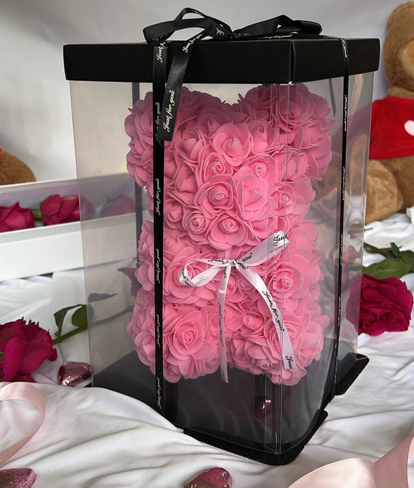 Pink Foam Rose Bear - All Boxed Out AU
